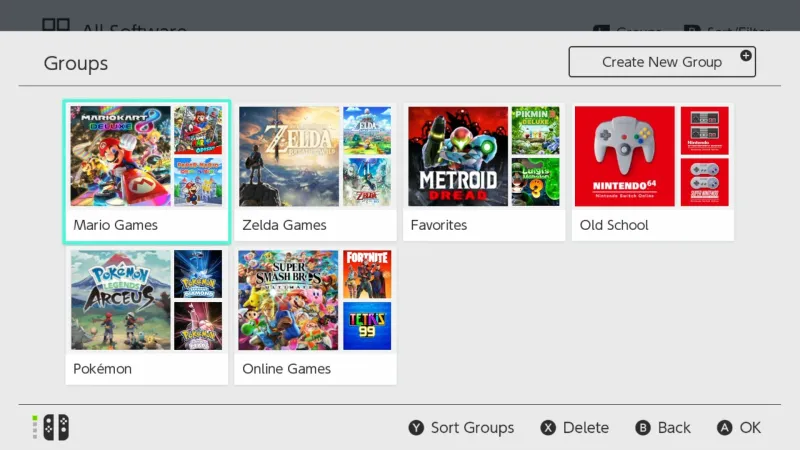 Latest Nintendo Switch Update Lets You Organize Your Games Into Groups