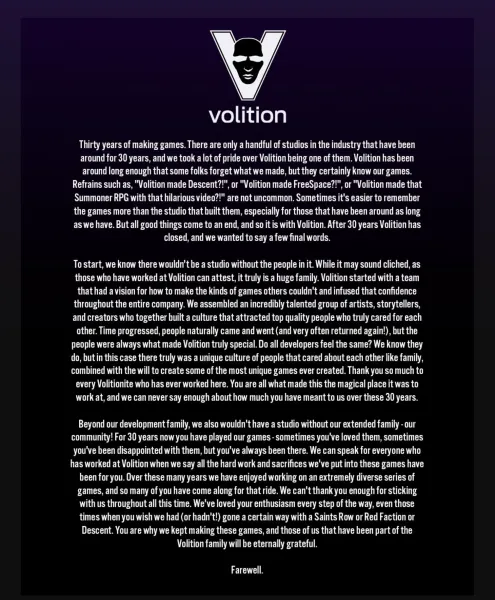 Saints Row Developer Volition Games Has Been Shut Down - Game Informer