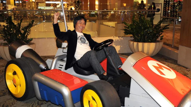 Breaking: Miyamoto Sat On Life-Sized Mario Kart Kart - Game Informer