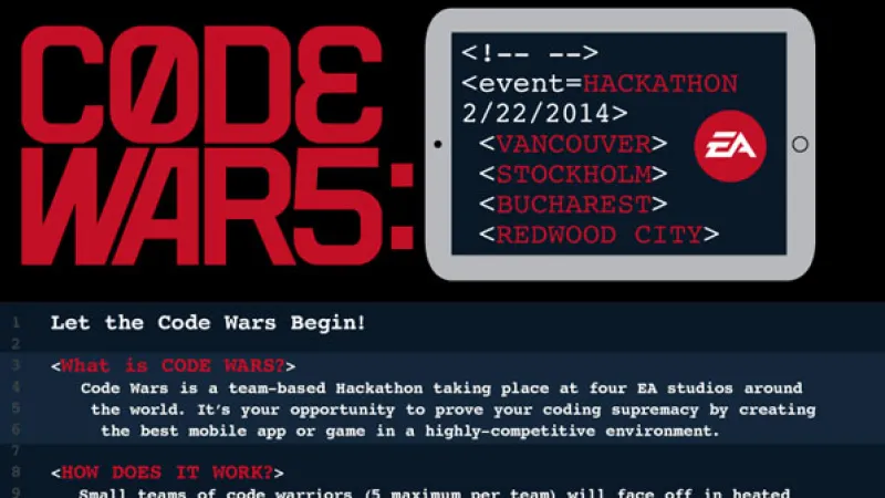 EA Reinstates And Updates Its Code Wars Hackathon Competition FAQs And ...