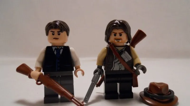 Red Dead's John Marston & Son Transformed Into LEGOs - Game Informer
